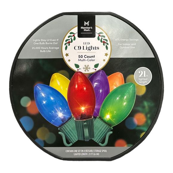 Member's Mark | Holiday | Members Mark Led C9 Multicolor String Lights ...